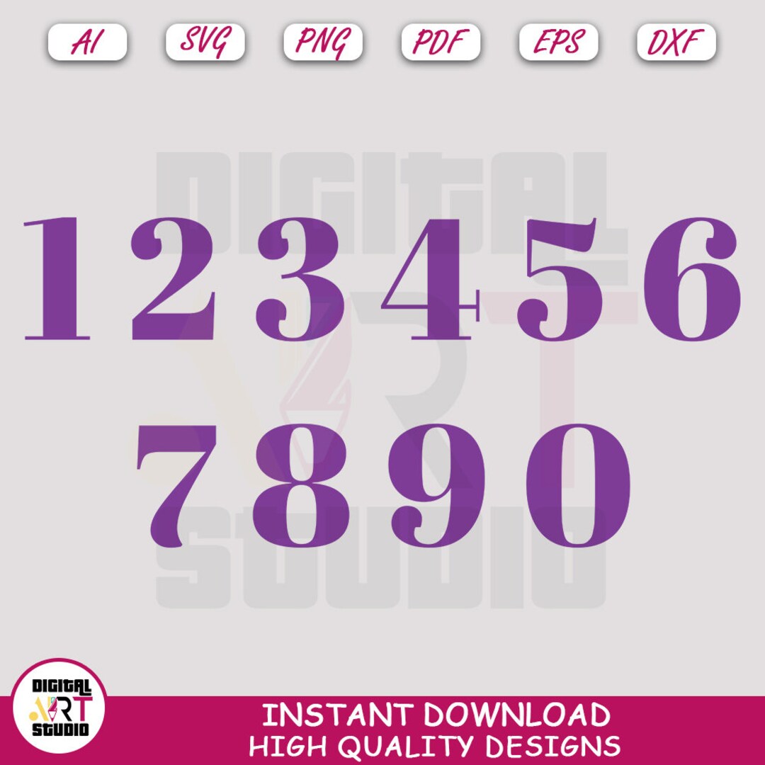 Chapter Numbers , Svg Cut File for Cricut, Digital Image Clipart ...