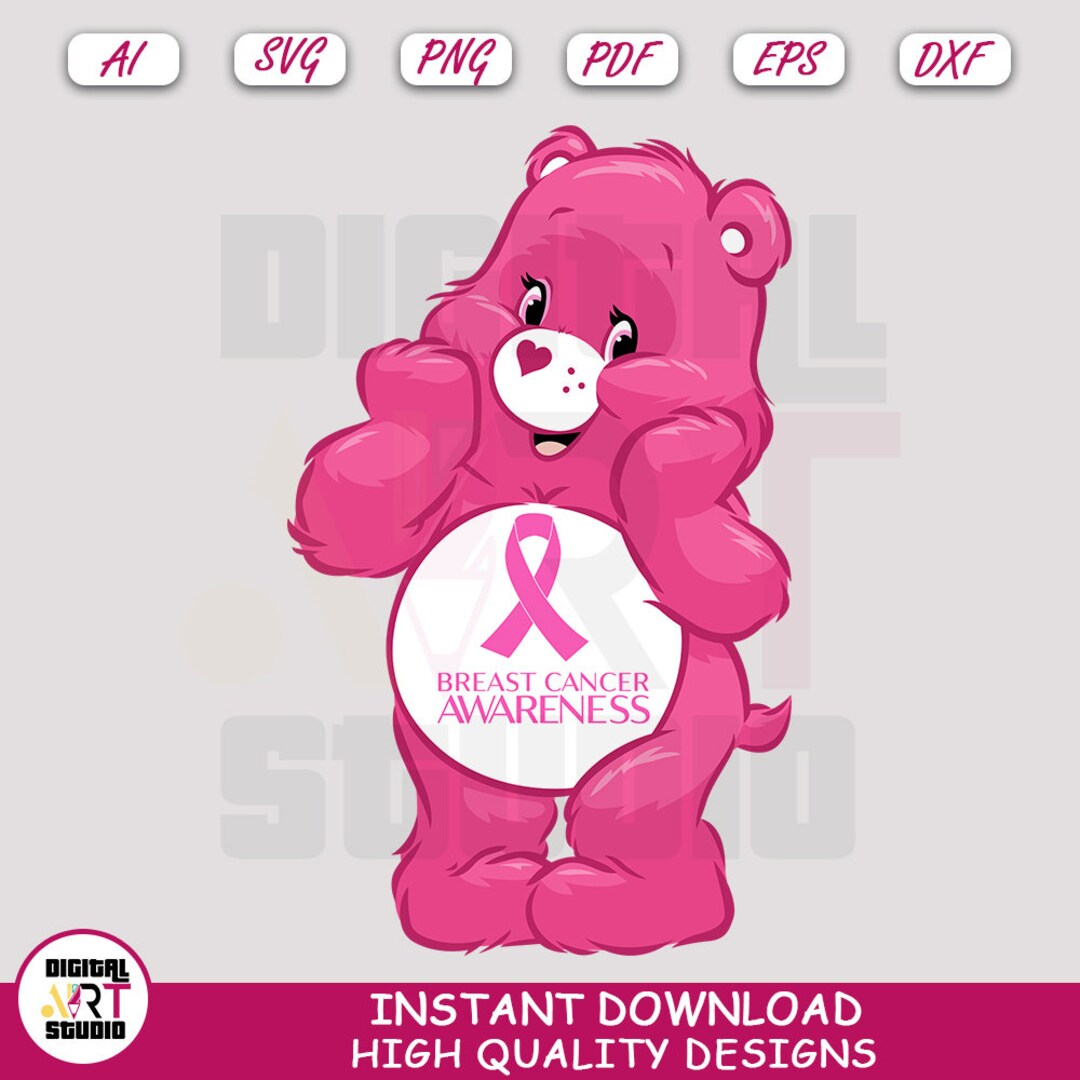 Bears Cancer Awareness, Svg Cut File for Cricut, Digital Image Clipart ...