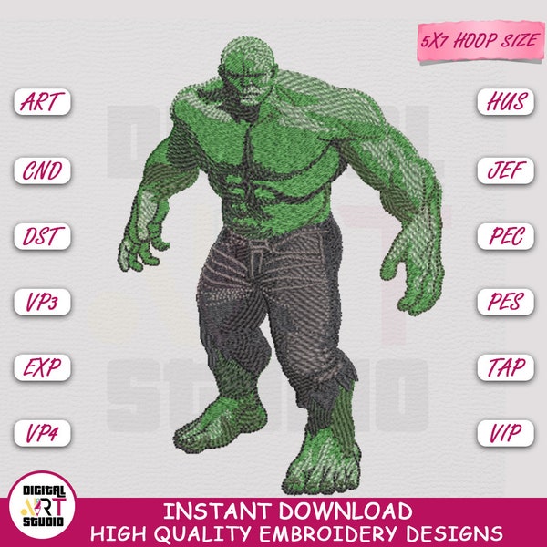 Hulk Embroidery Design - Etsy