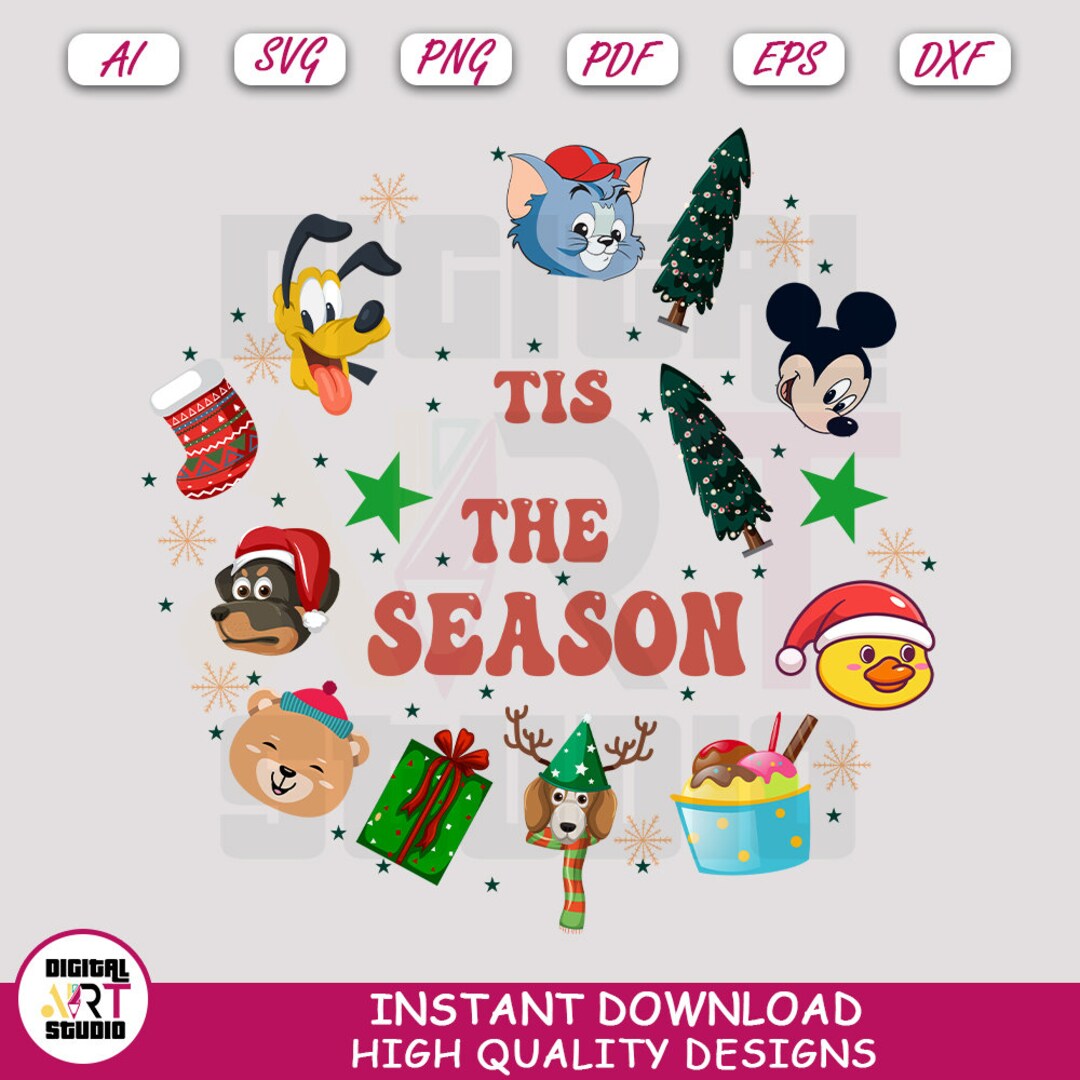 The Season Svg, Merry Christmas Cut File for Cricut, Digital Image ...