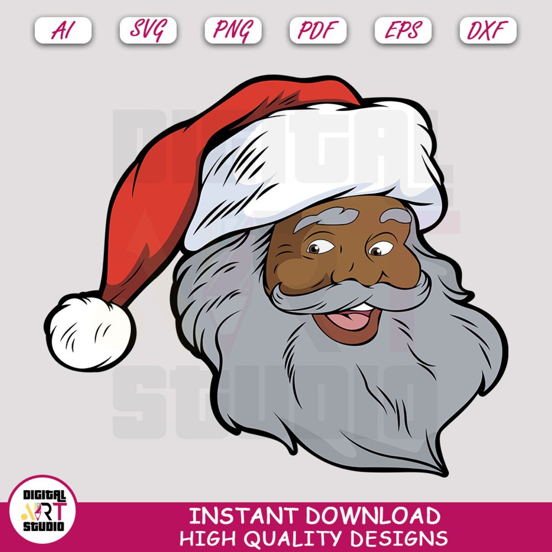 Santa Claus Svg Cut File for Cricut Digital Image Clipart - Etsy