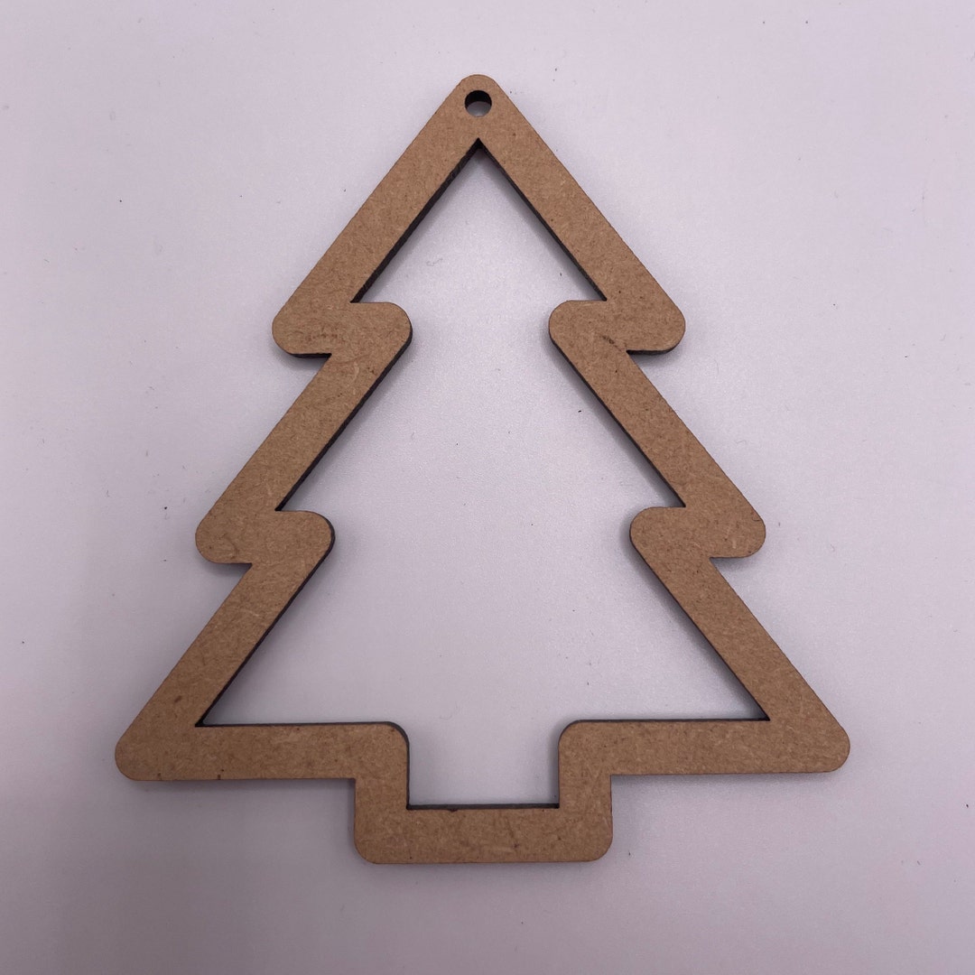 Christmas Tree MDF Decorations - Etsy