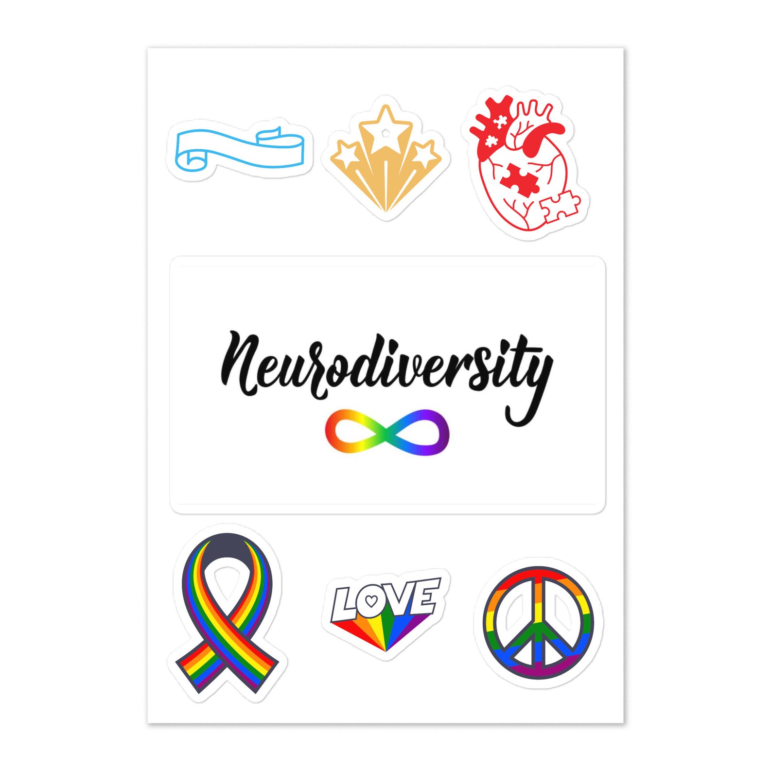Neurodiversity Sticker Sheet - Etsy