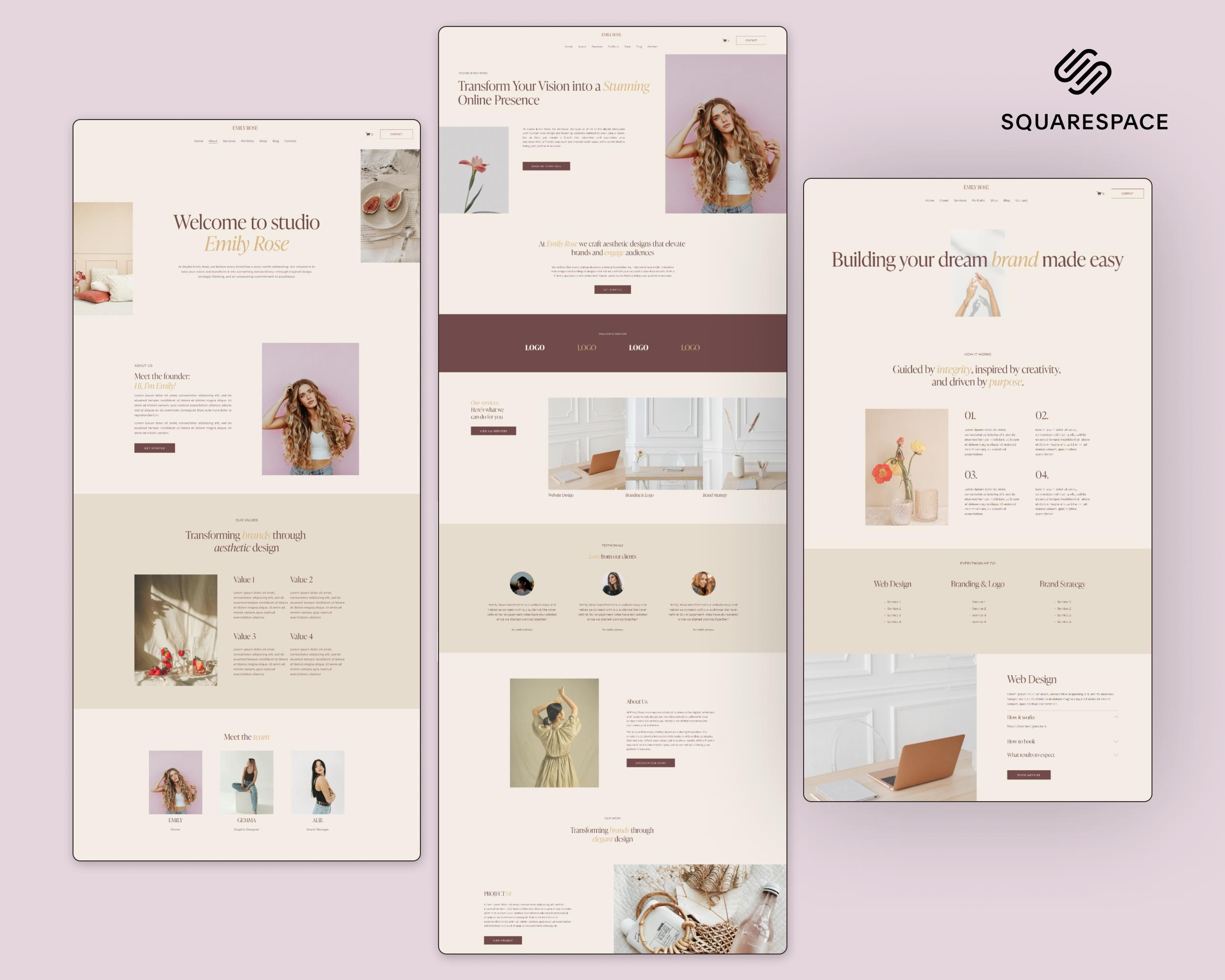 Squarespace Website Template Design Agency Website, Portfolio Template ...