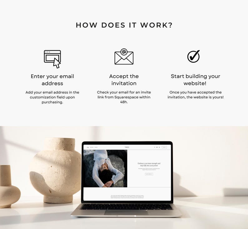 Squarespace Website Template: Online Course Landing Page for Coaches - Etsy