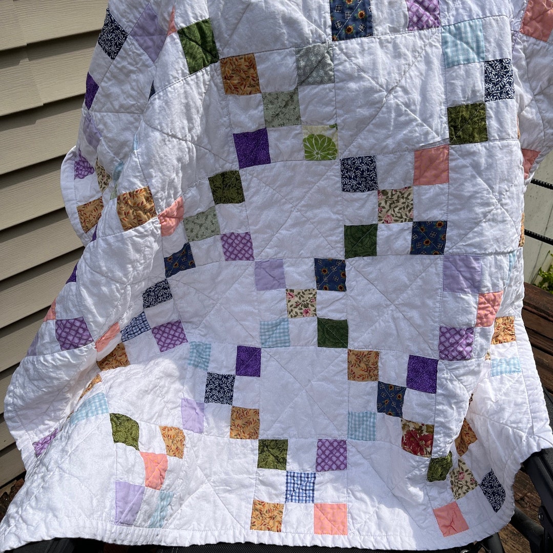 Irish Chain Baby Quilt Multicolor - Etsy