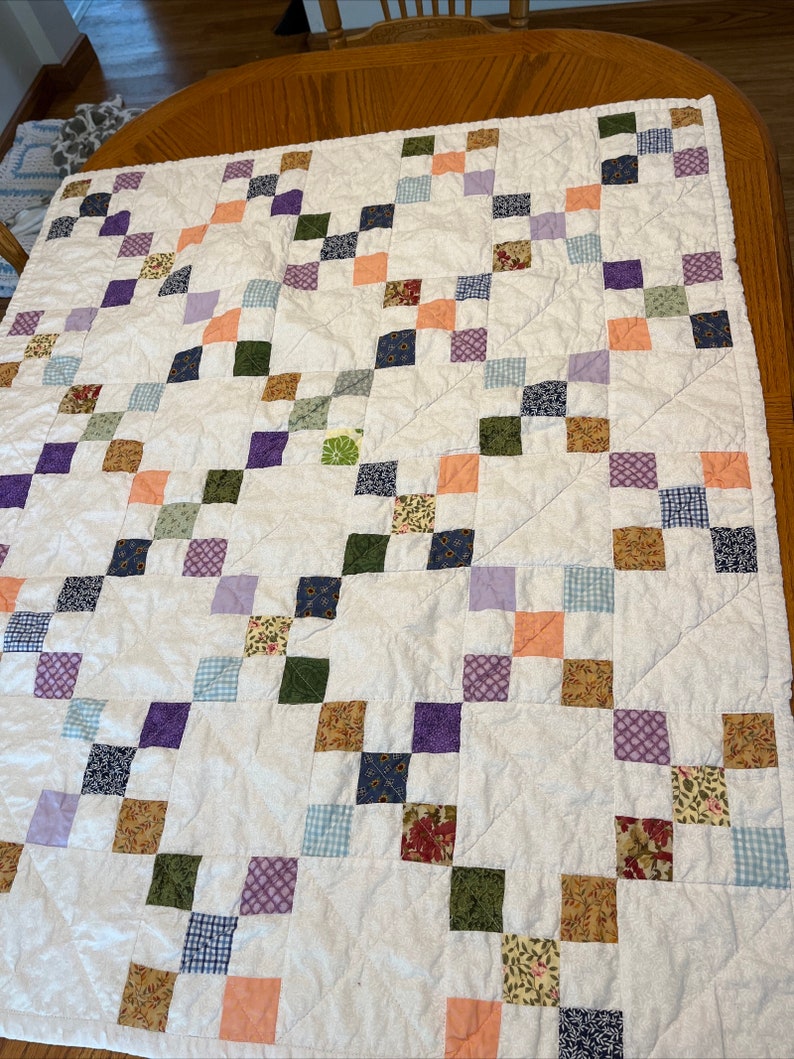 Irish Chain Baby Quilt Multicolor - Etsy