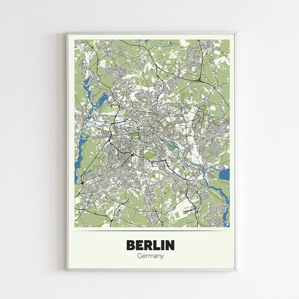 Printable Map of Berlin - Etsy