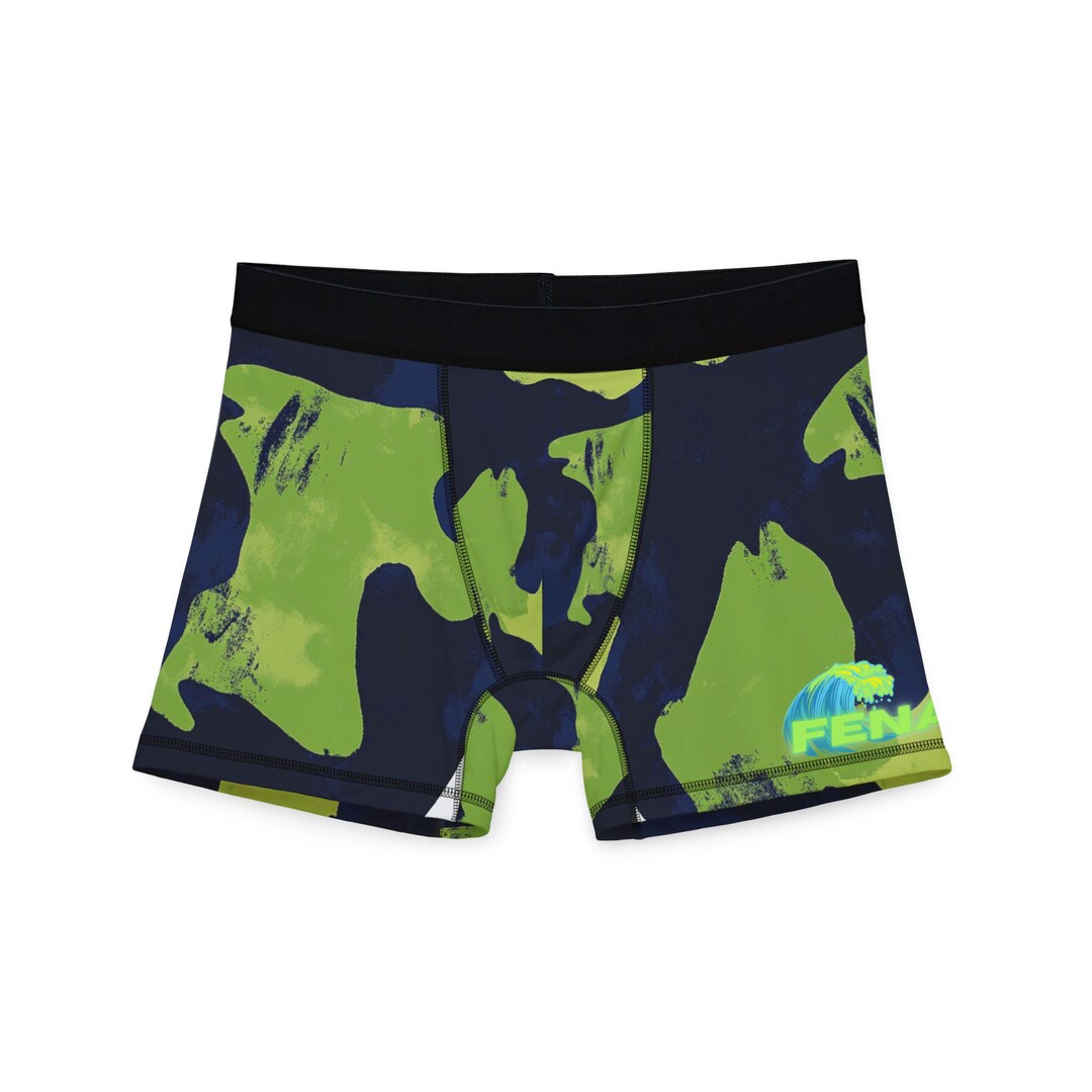 Men's Green and Blue Camo Boxers - Etsy