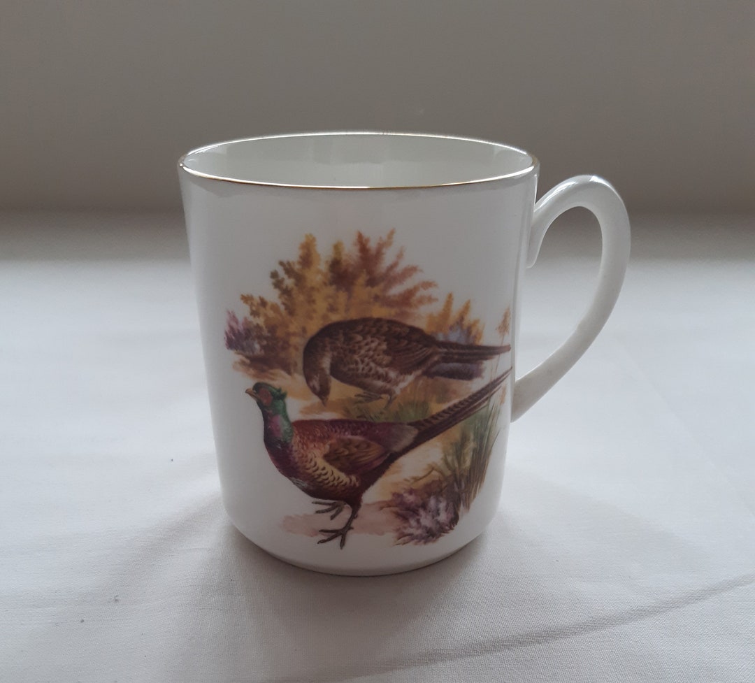 Jason Works Nanrich Pottery Cup/ Mug Pheasants Fine Bone China England ...