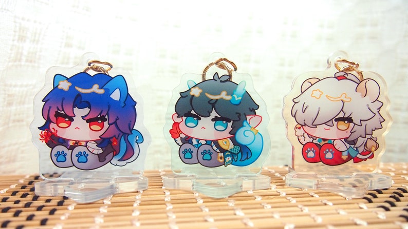 HSR Honkai Star Rail Animal Acrylic Standee Keychain Charm 2 - Etsy