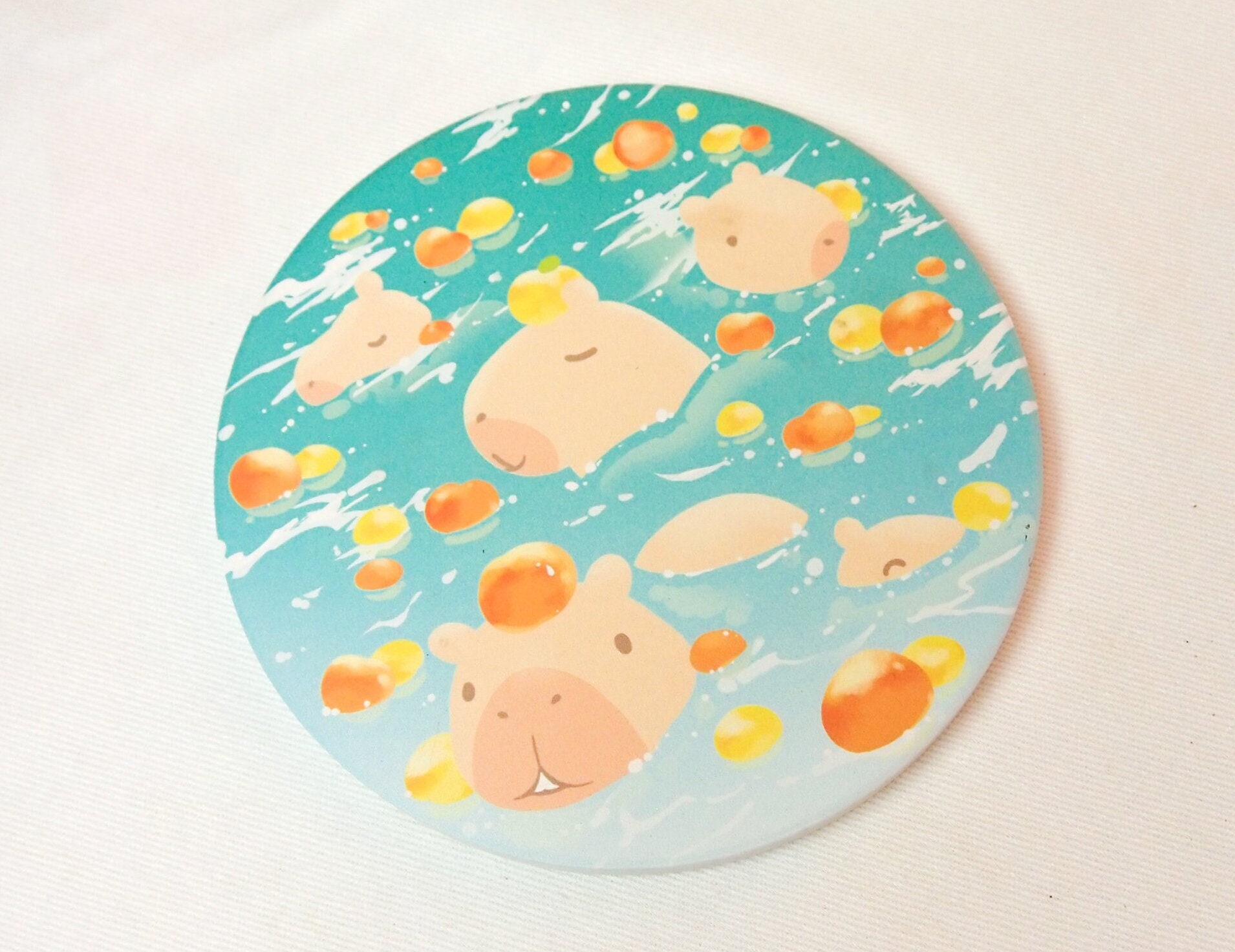 Ceramic Coaster Capybara Cute Water Absorbent Table Protection - Etsy