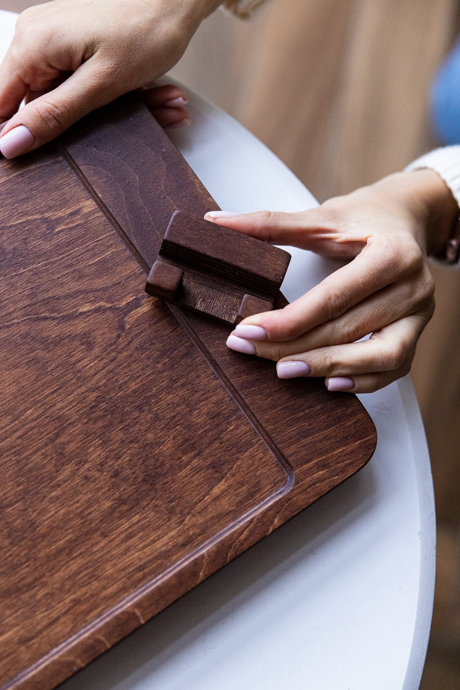 Functional Wooden Sofa Tray Sofa Arm Table Adjustable Sofa - Etsy