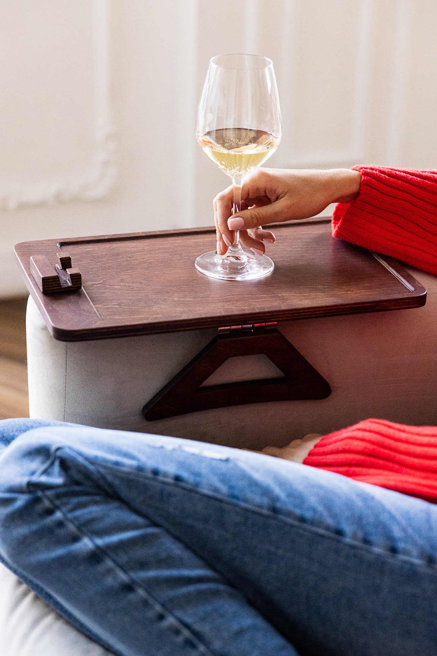 Functional Wooden Sofa Tray Sofa Arm Table Adjustable Sofa - Etsy