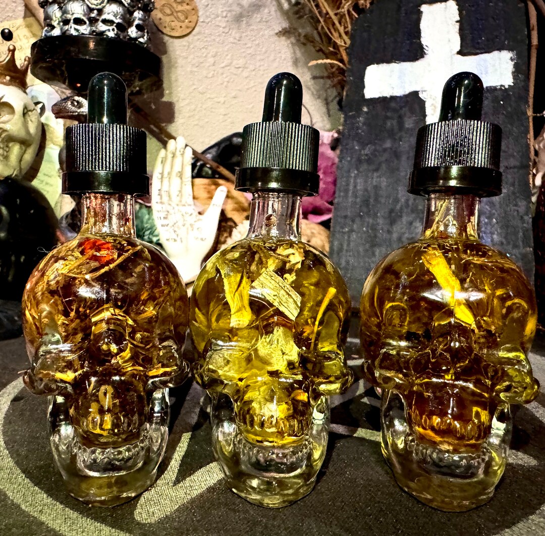 Skull Spell Oils Invoke Spiritual Protection Hexbreaker Cord Cutting ...