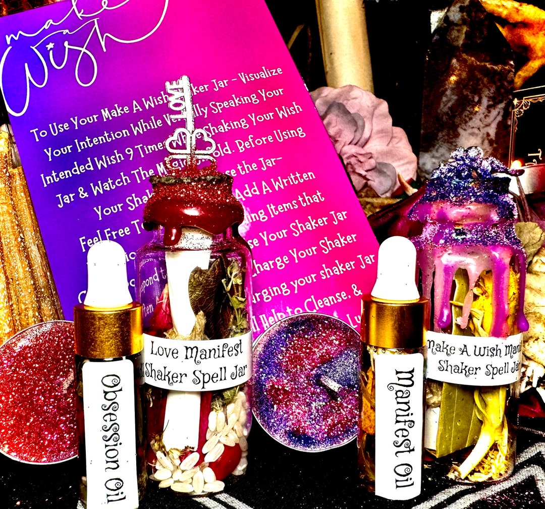 Mini Shaker Spell Jar Manifest Kit Manifestation Spell Bottle New ...