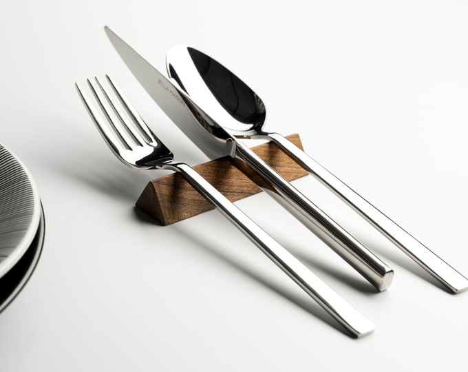 Rustic Cutlery Stand, Wooden Restaurant Decoration, Personalized Wood ...