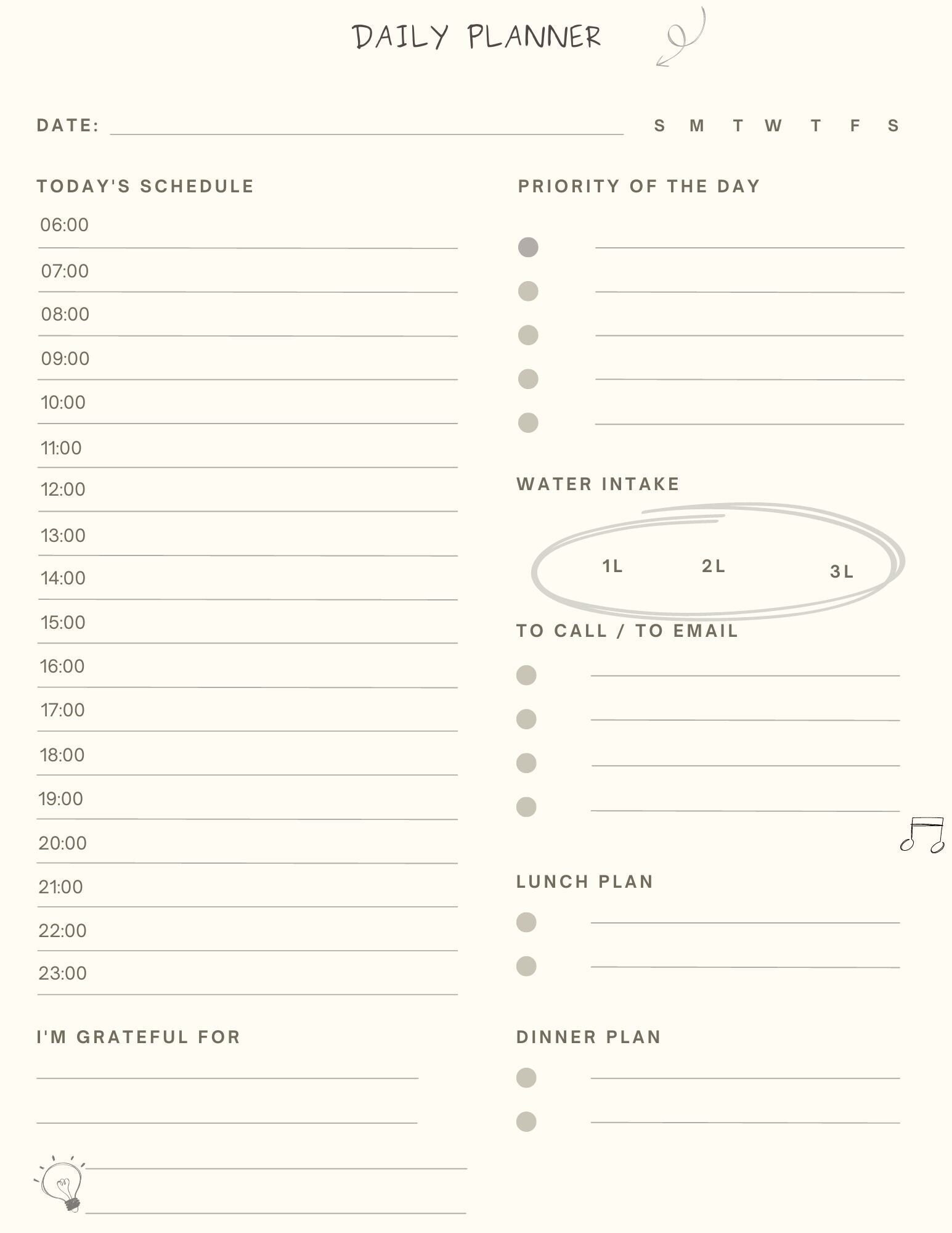 Daily Planner Printable Planner Planner Set Planner - Etsy