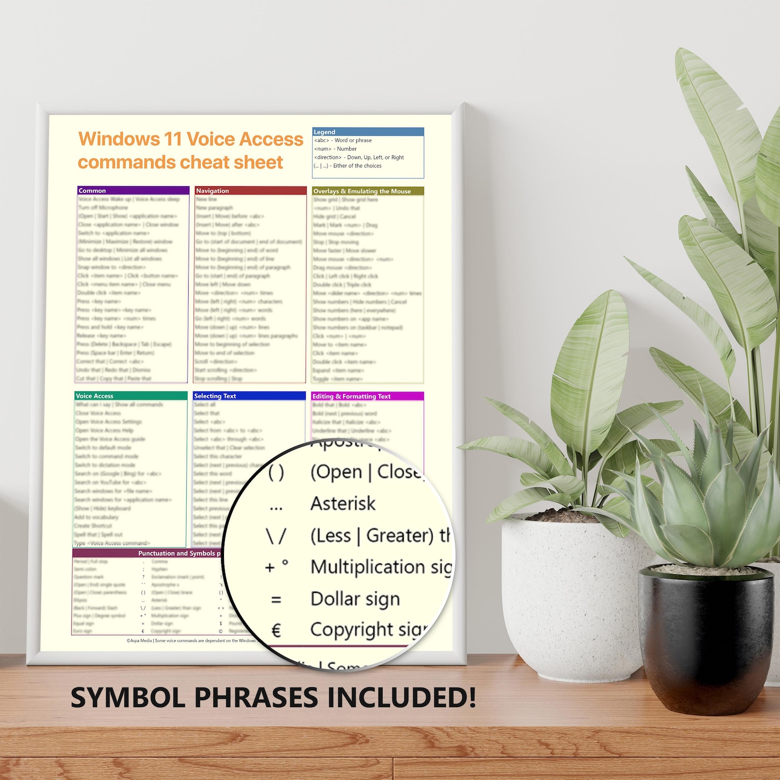 Windows 11 Voice Access Commands Cheat Sheet – Segoe UI Font – PDF ...