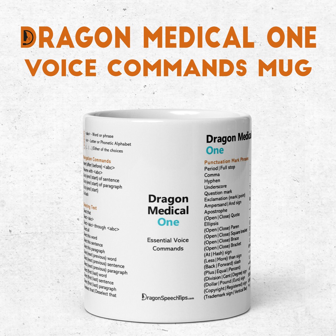 Essential Dragon Medical One Voice Commands Ceramic Mug 11oz Boost ...