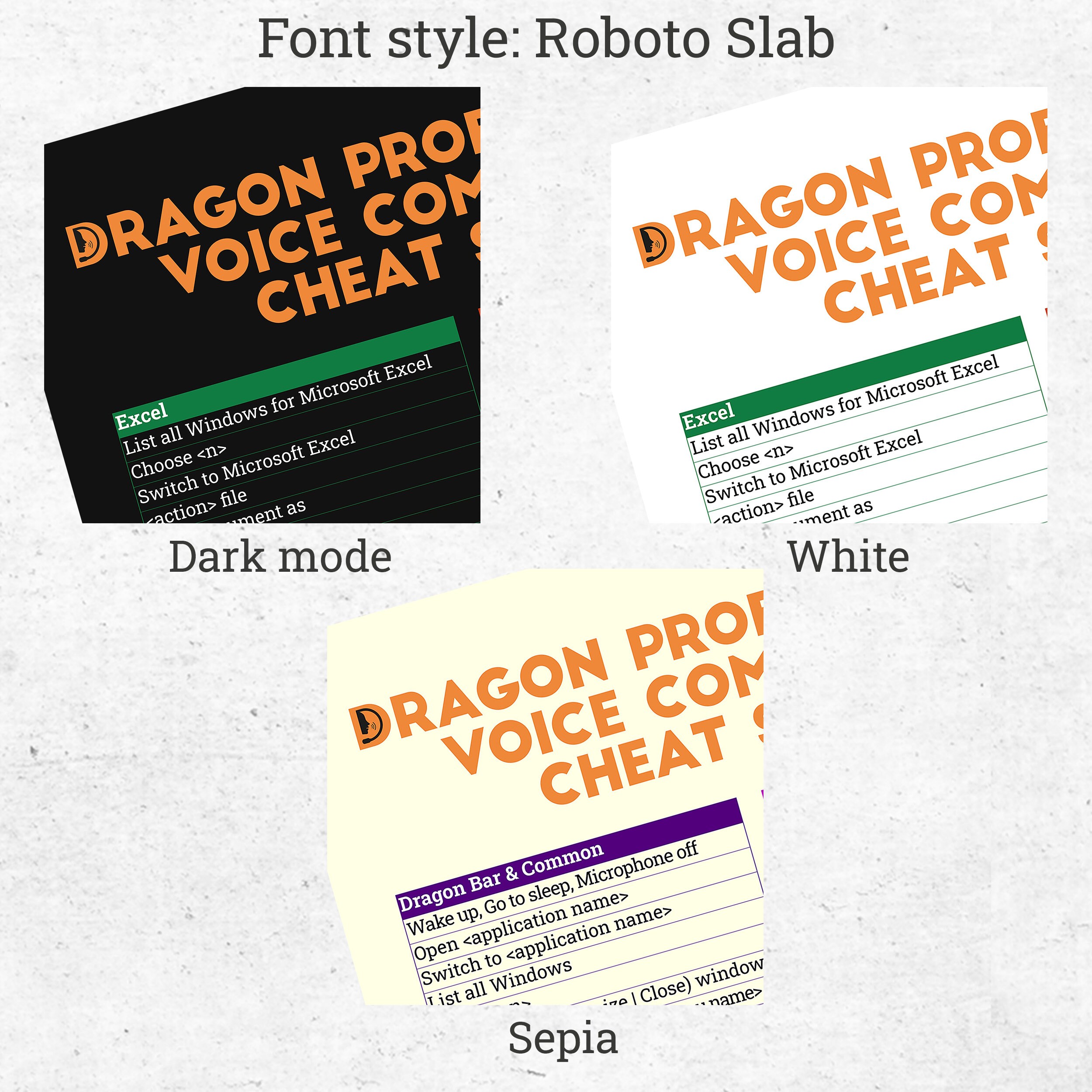 Dragon Professional Commands Cheat Sheet Two-sided Laminated Poster ...