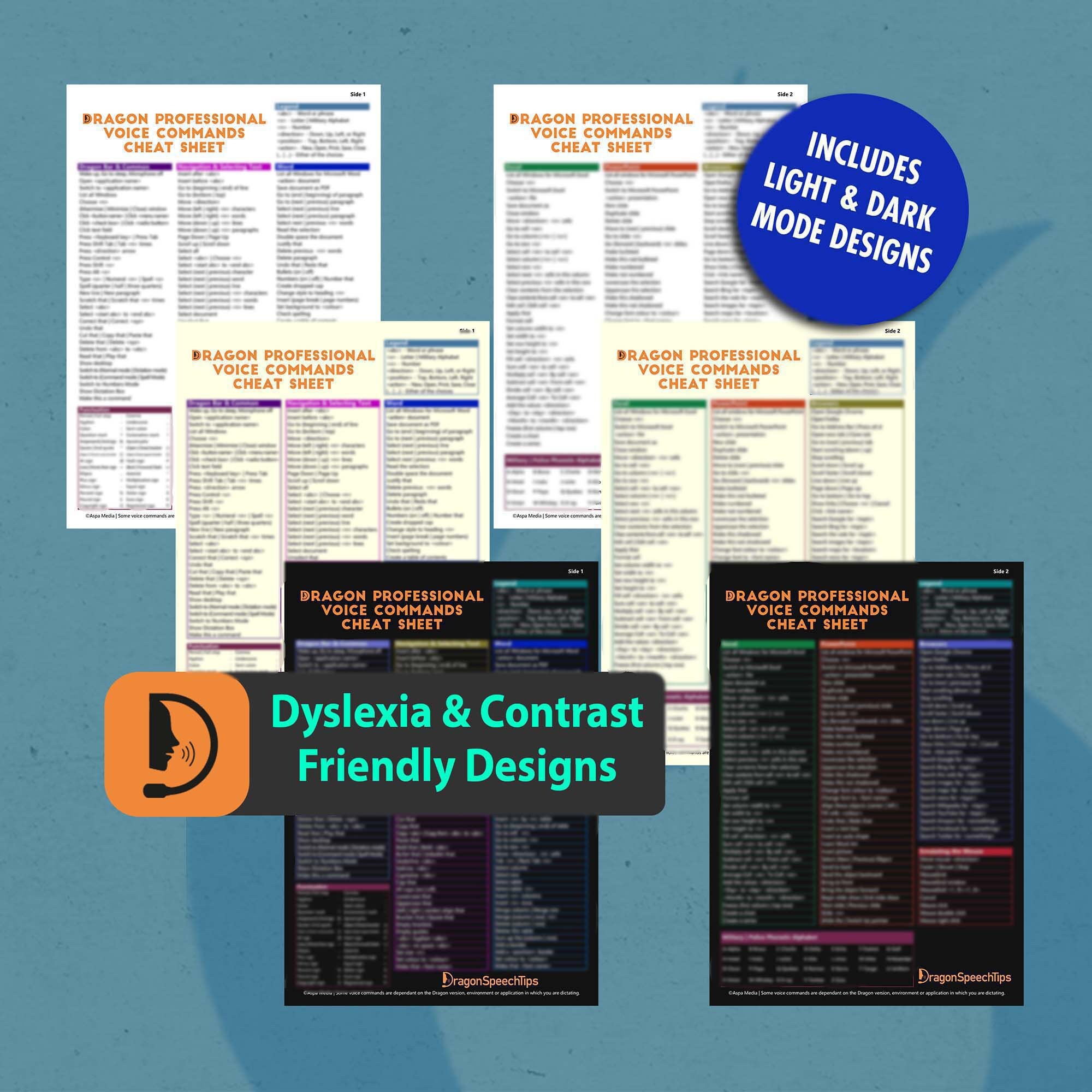 Dragon Professional Commands Cheat Sheet, Dragon Voice Commands PDF Guide, Dragon Individual ...