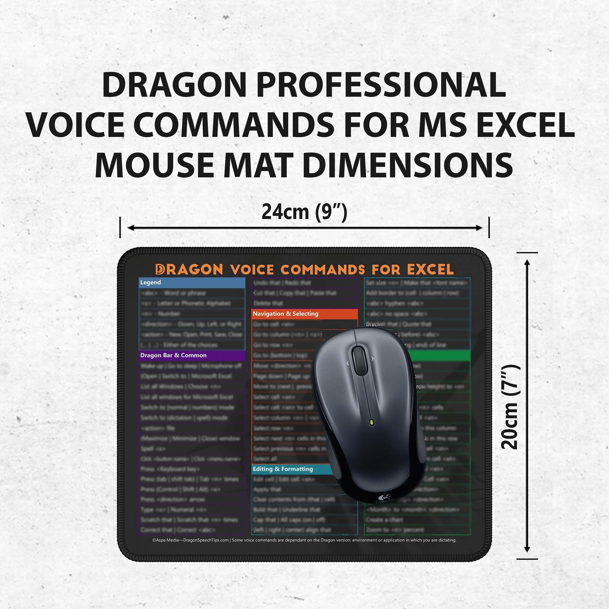 Dragon Voice Commands for Microsoft Excel, Dragon Professional ...