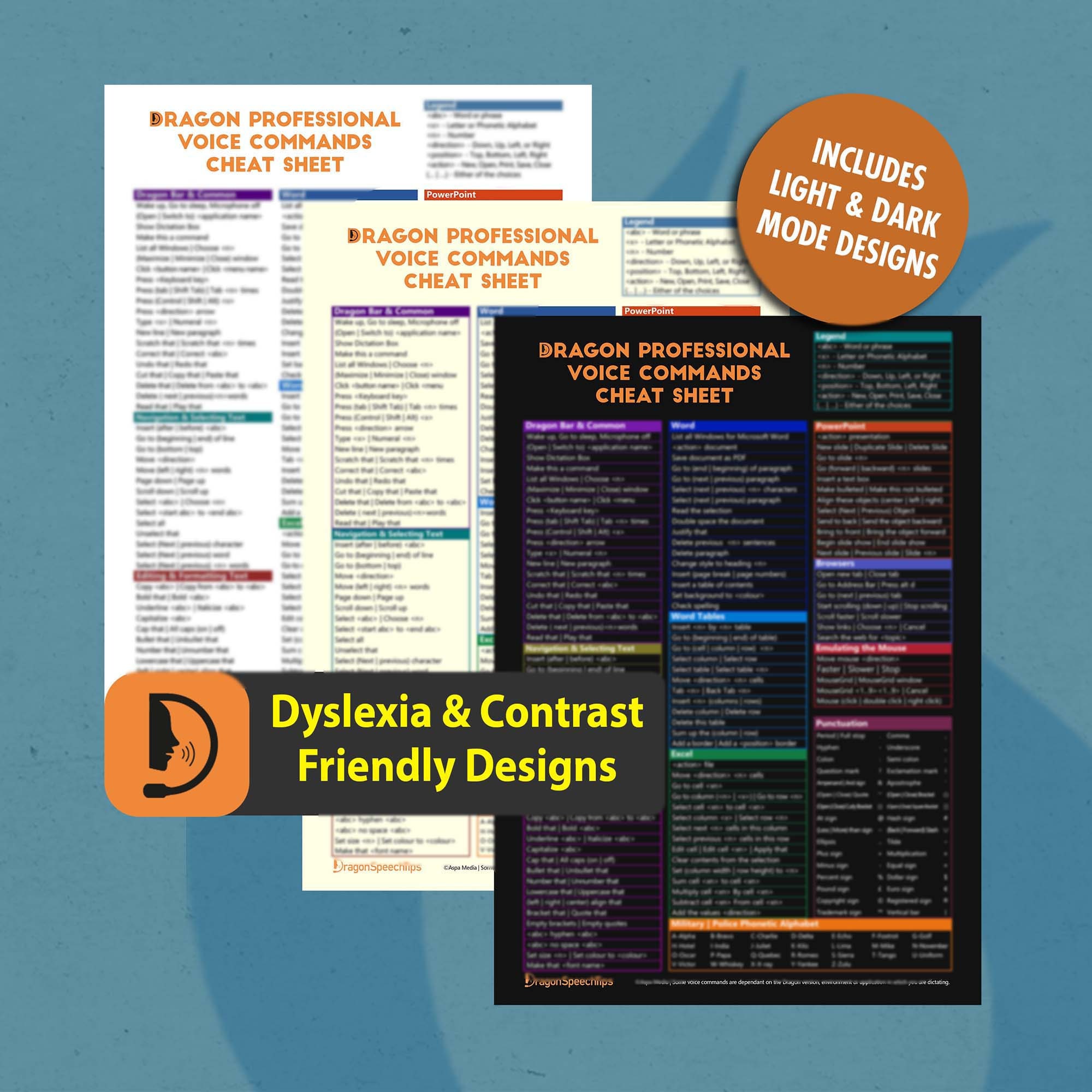 Printable Dragon Professional Individual Cheat Sheet, Quick Reference ...