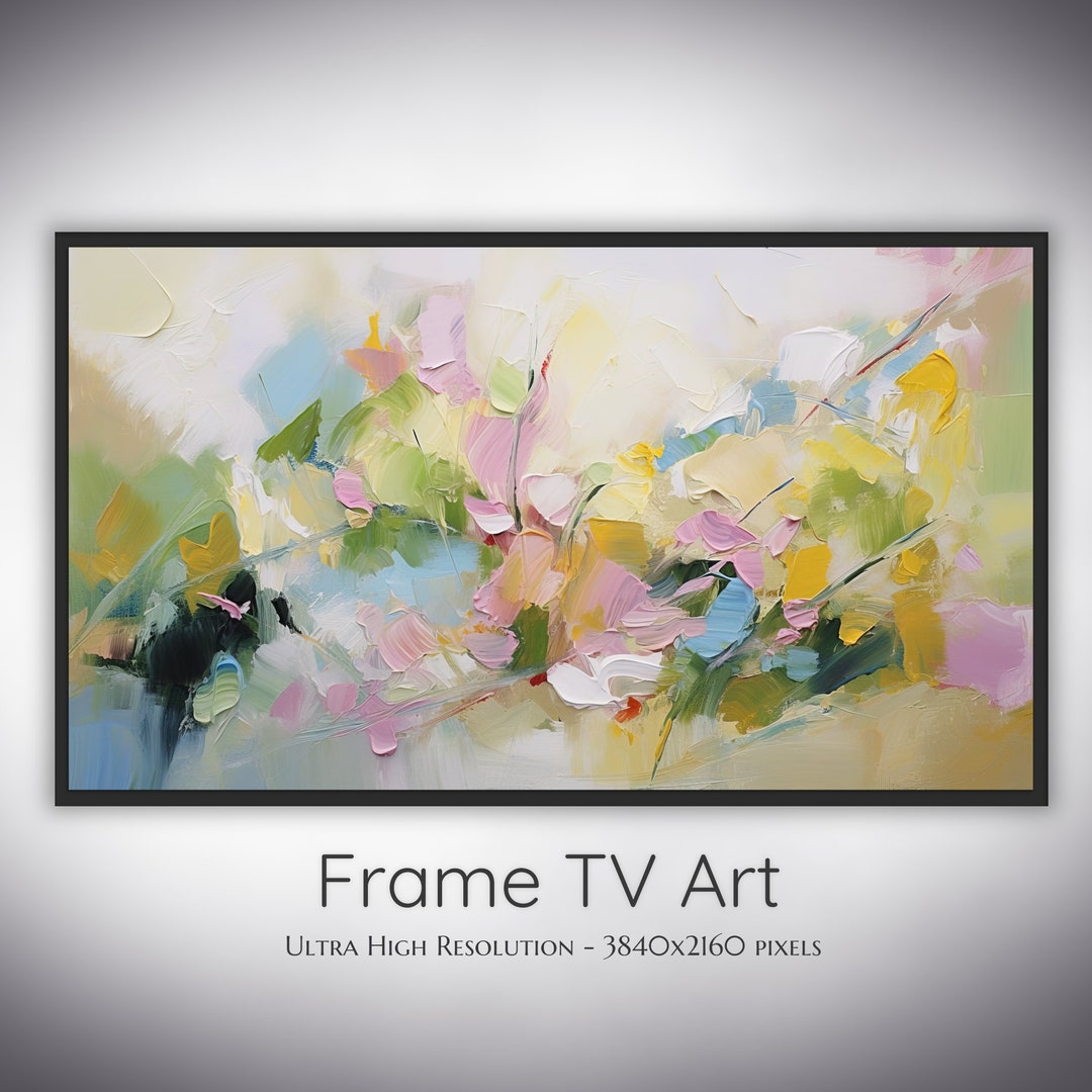 Samsung Frame Tv Art, Abstract, Spring Time Modern Art, Fresh Light ...