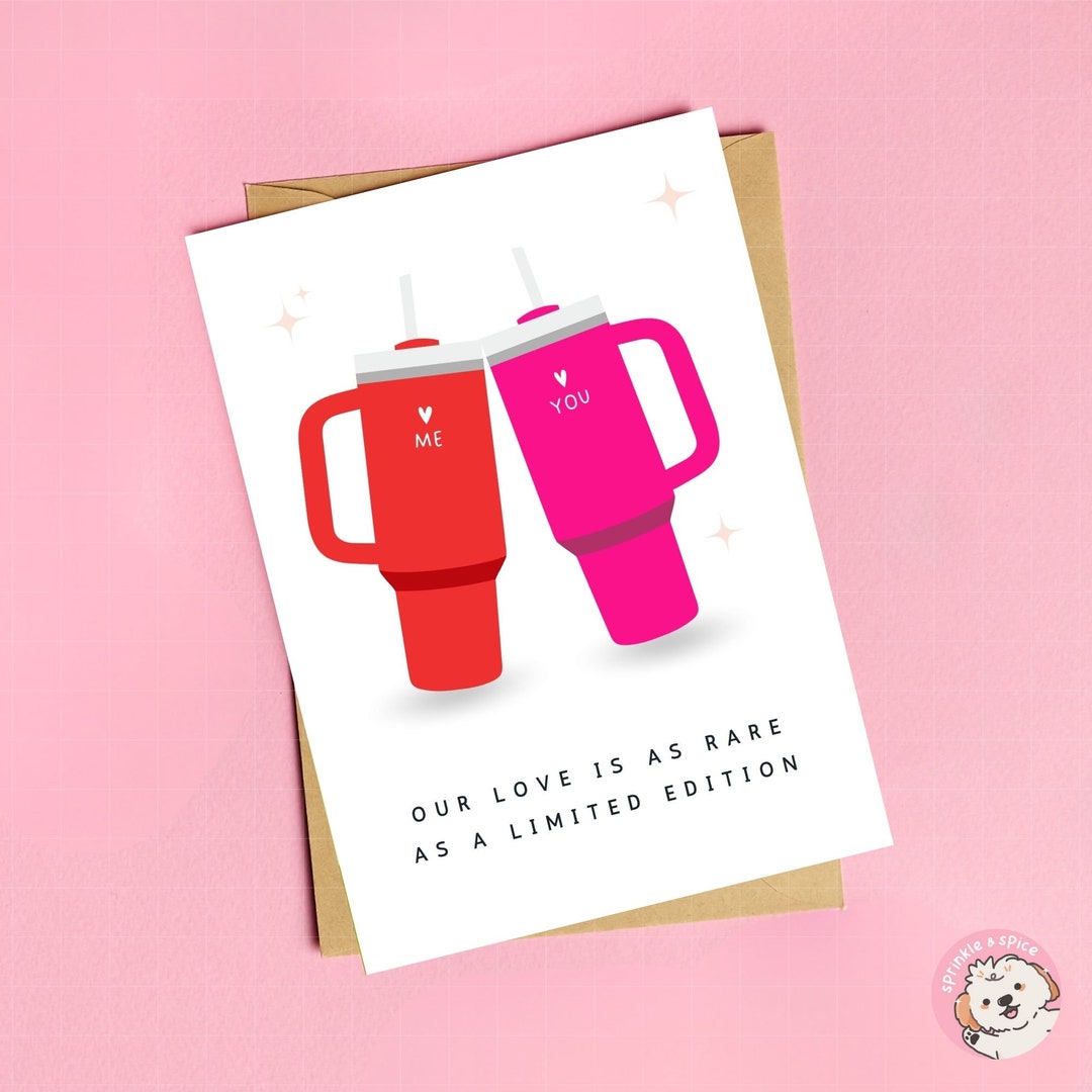 Cute Stanley Cup Valentines Day Card | PRINTABLE | Funny Valentine's ...