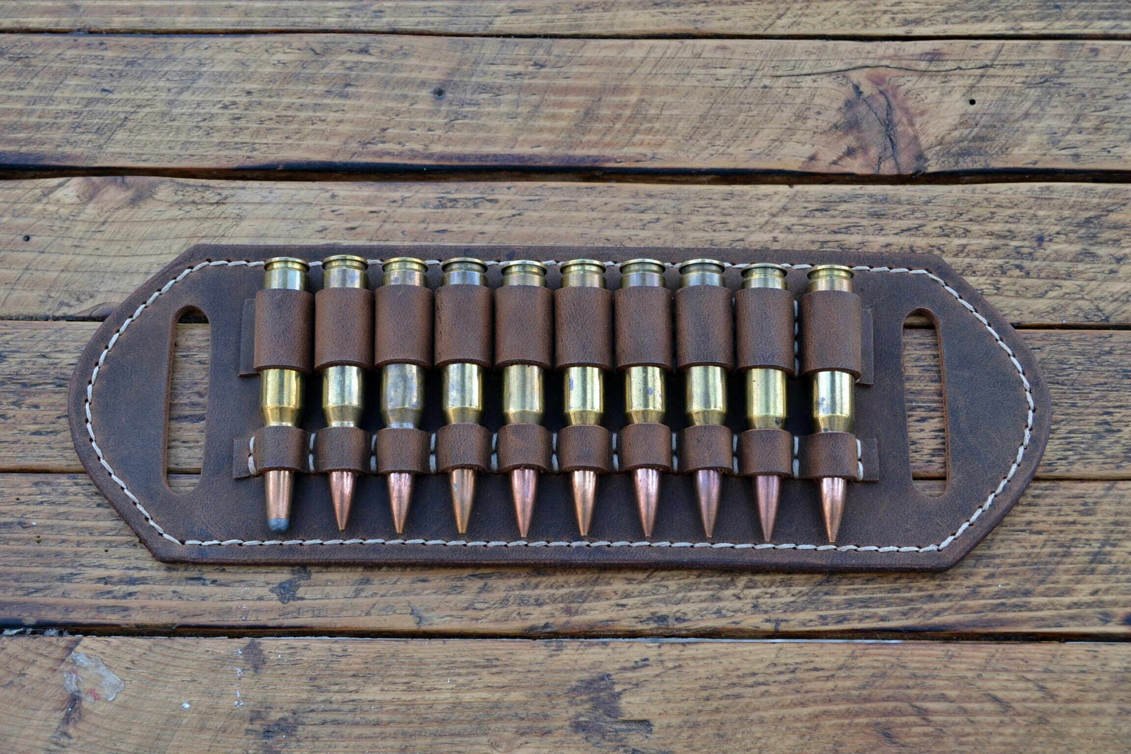 Leather Cartridge Holder 10 Ammo Capacity, Ammo Holder, Ammo Carrier ...