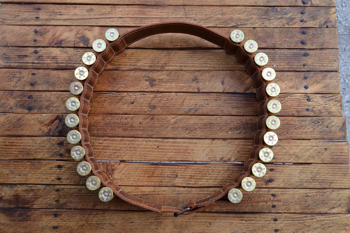 Leather Bandolier Belt Leather Cartridge Belt Bandoleer - Etsy