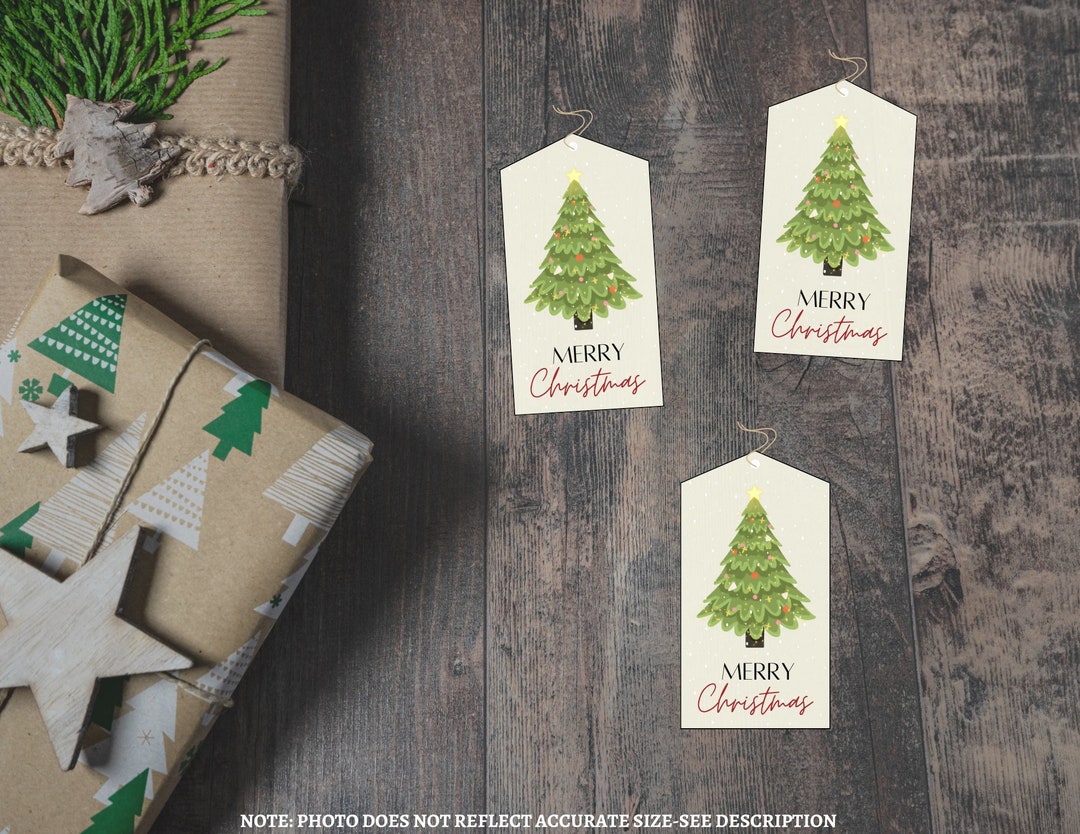 Printable Gift Tags, Merry Christmas, Holiday Gift Tags, Digital ...