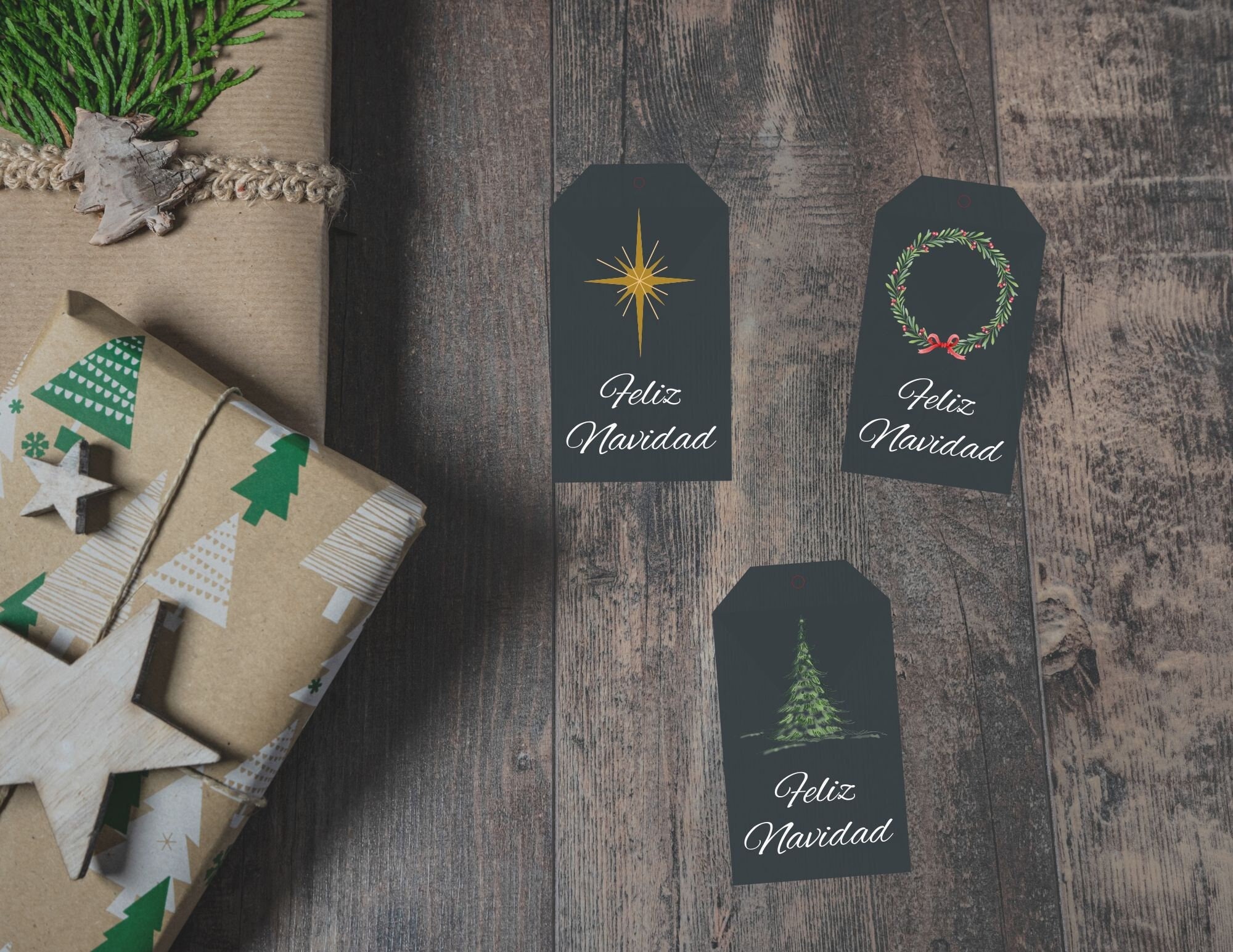 Holiday Gift Tags, Digital Download, Printable Gift Tag, Christmas Tags ...