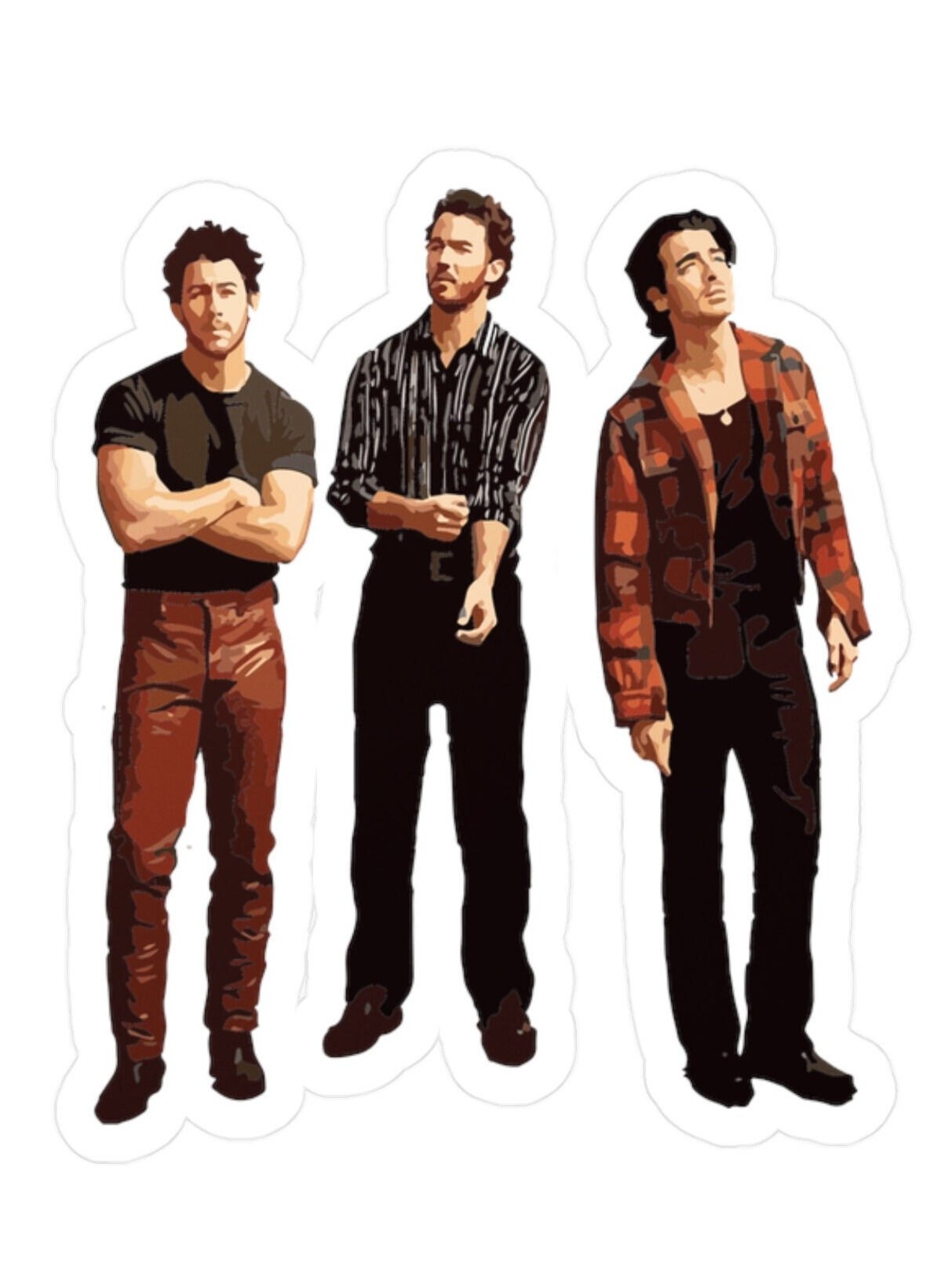 Jonas Brothers Vinyl Decal Sticker, Kiss Cut, the Brothers, the Tour - Etsy