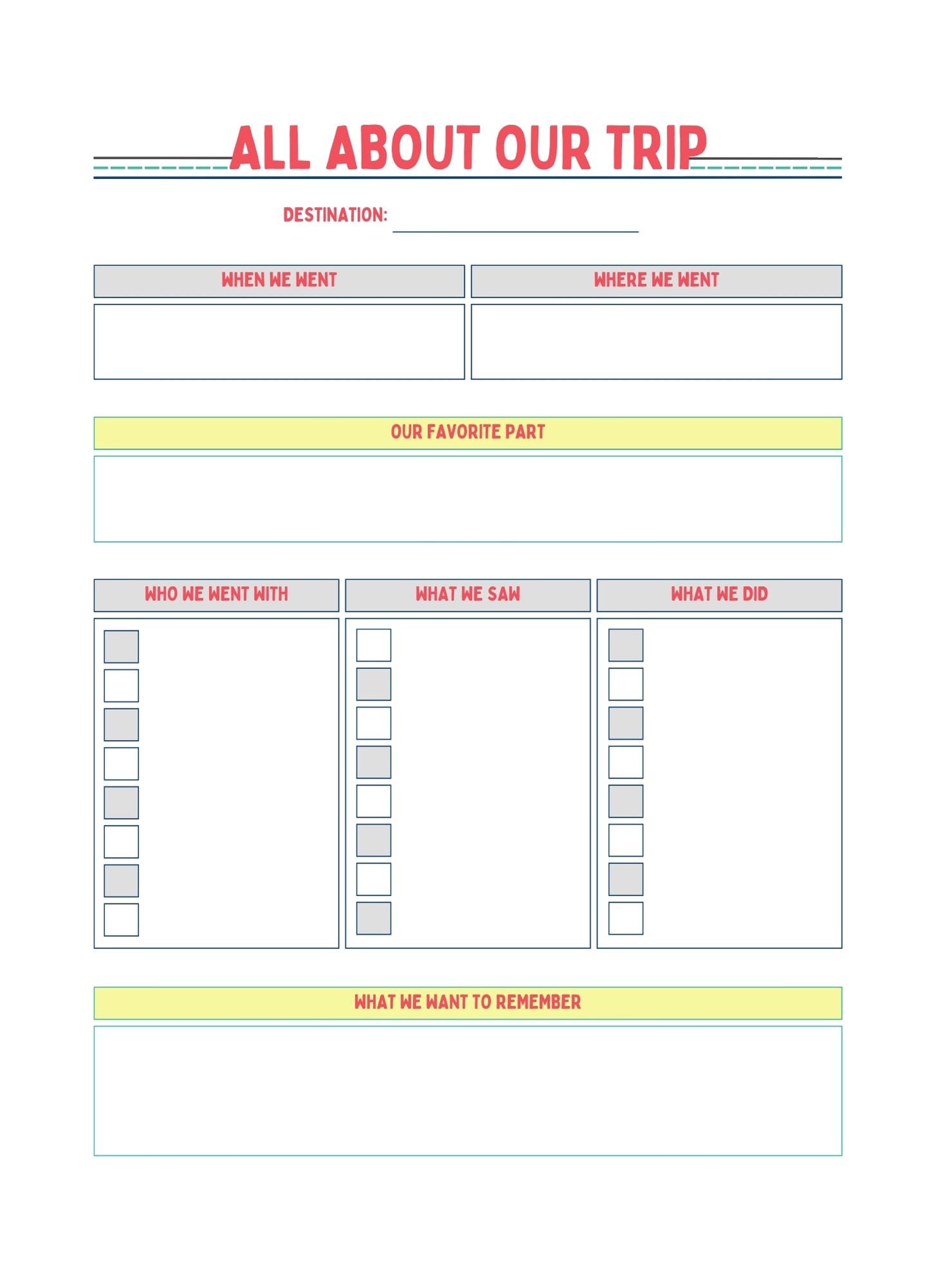 Road Trip Bundle, Road Trip Planner, Vacation Planner, Packing List ...