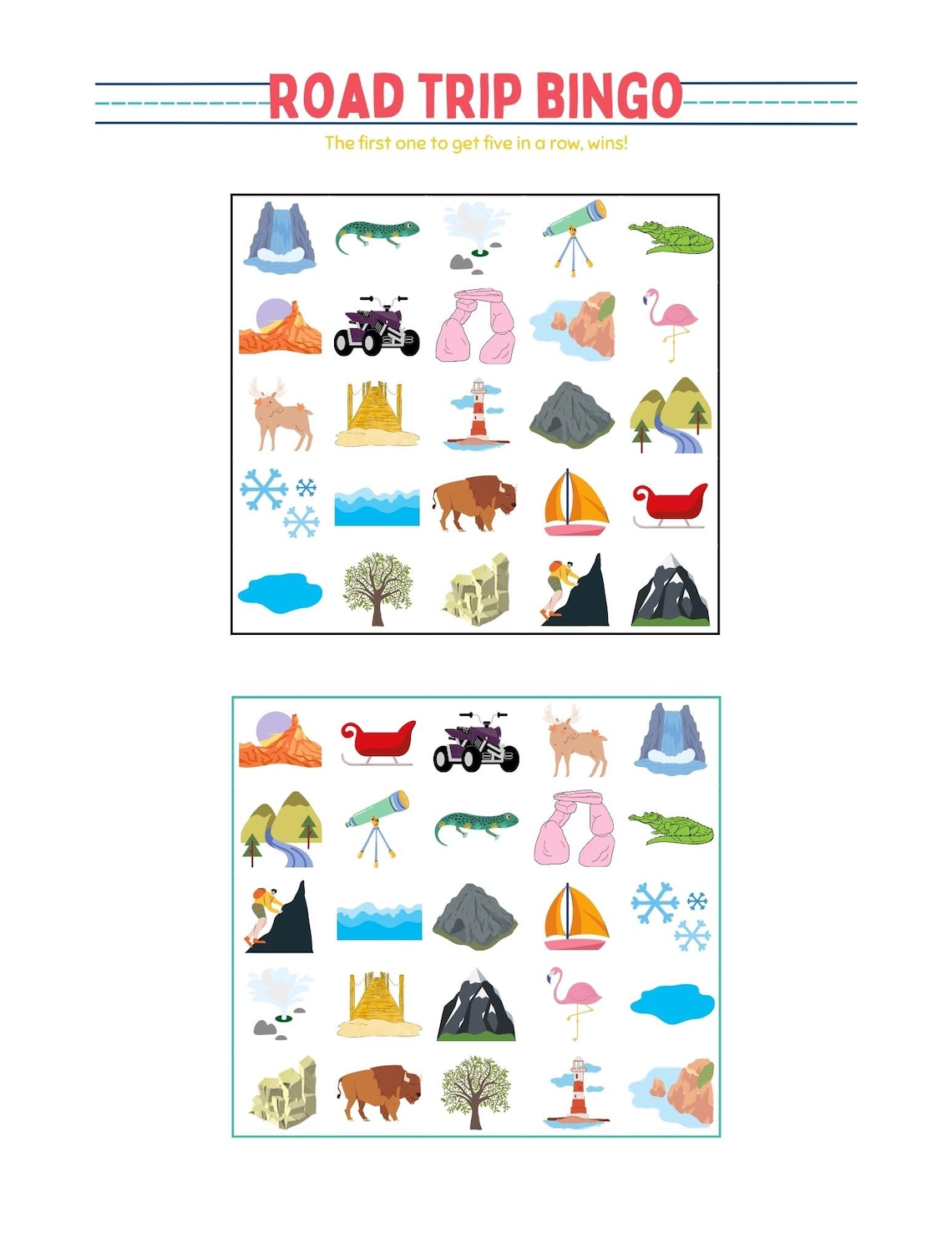 Kids Road Trip Games Printable, Vacation Scavenger Hunt, Car Games ...