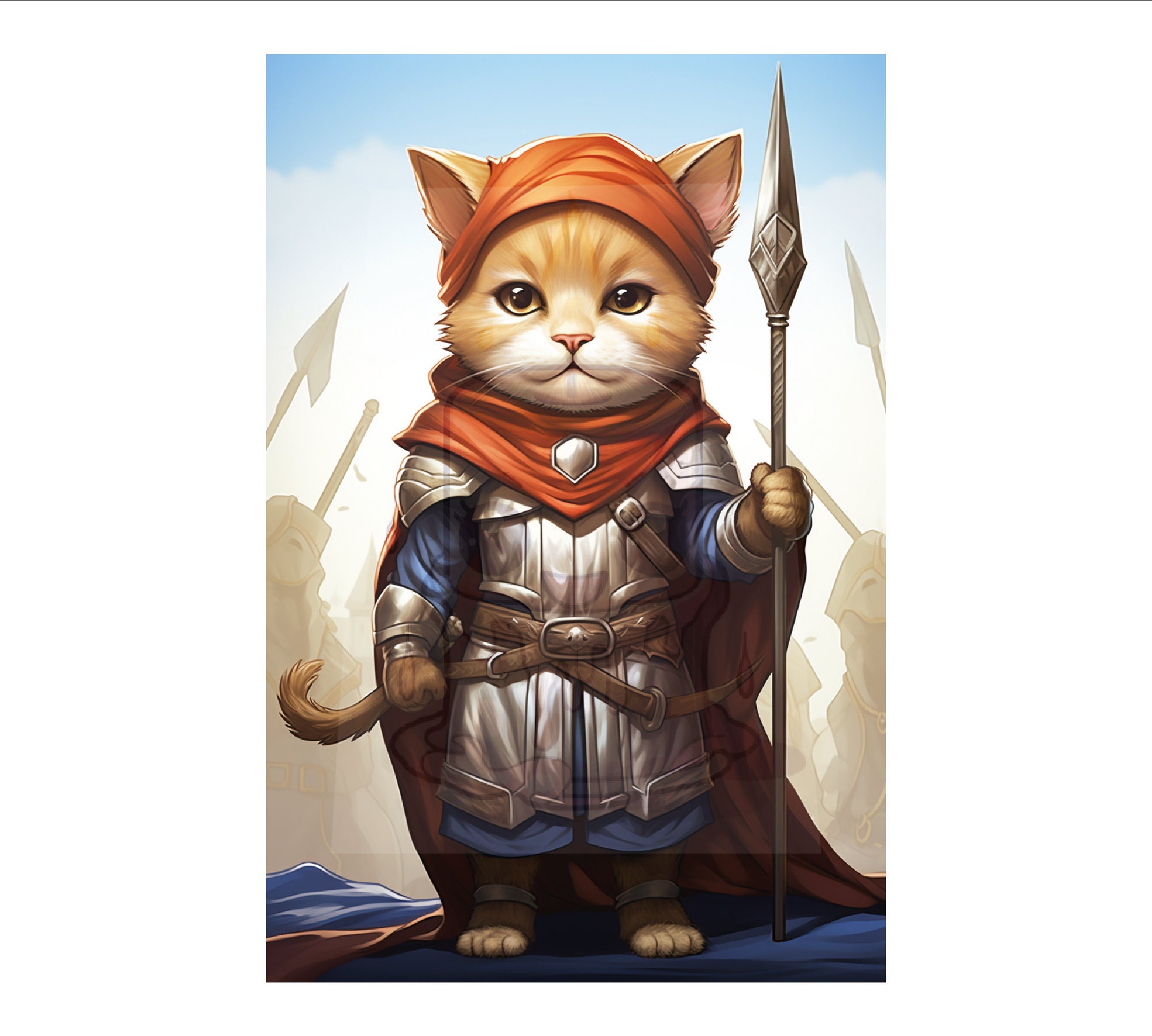 Single Coloring Page Wizard Medieval Cat Cat Coloring Book - Etsy