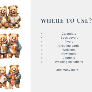 20 Bears Watercolor Clipart, Cute Teddy Bears Clipart, Best Friends ...