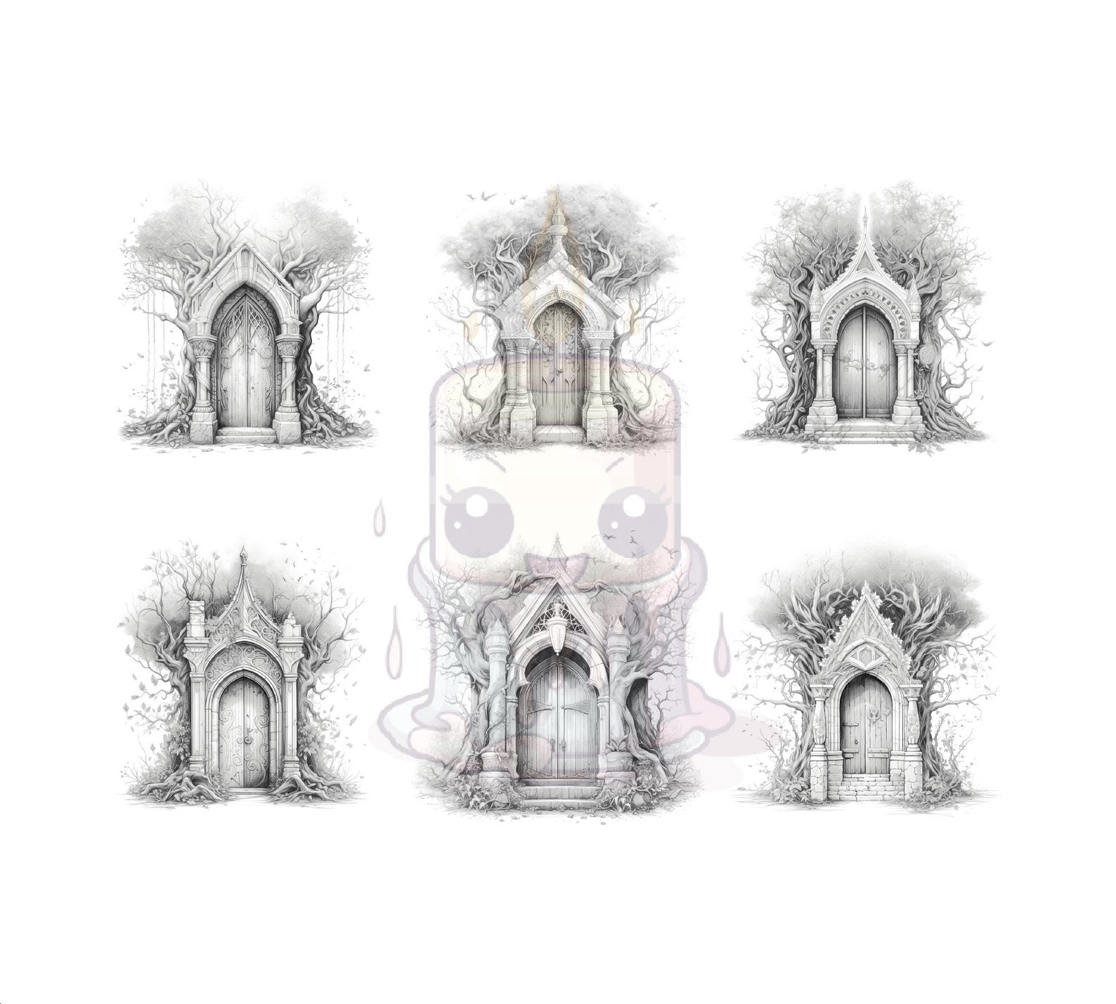 25 Elven Doorways, Elven Decor, Medieval Art Printable, Fantasy Decor ...