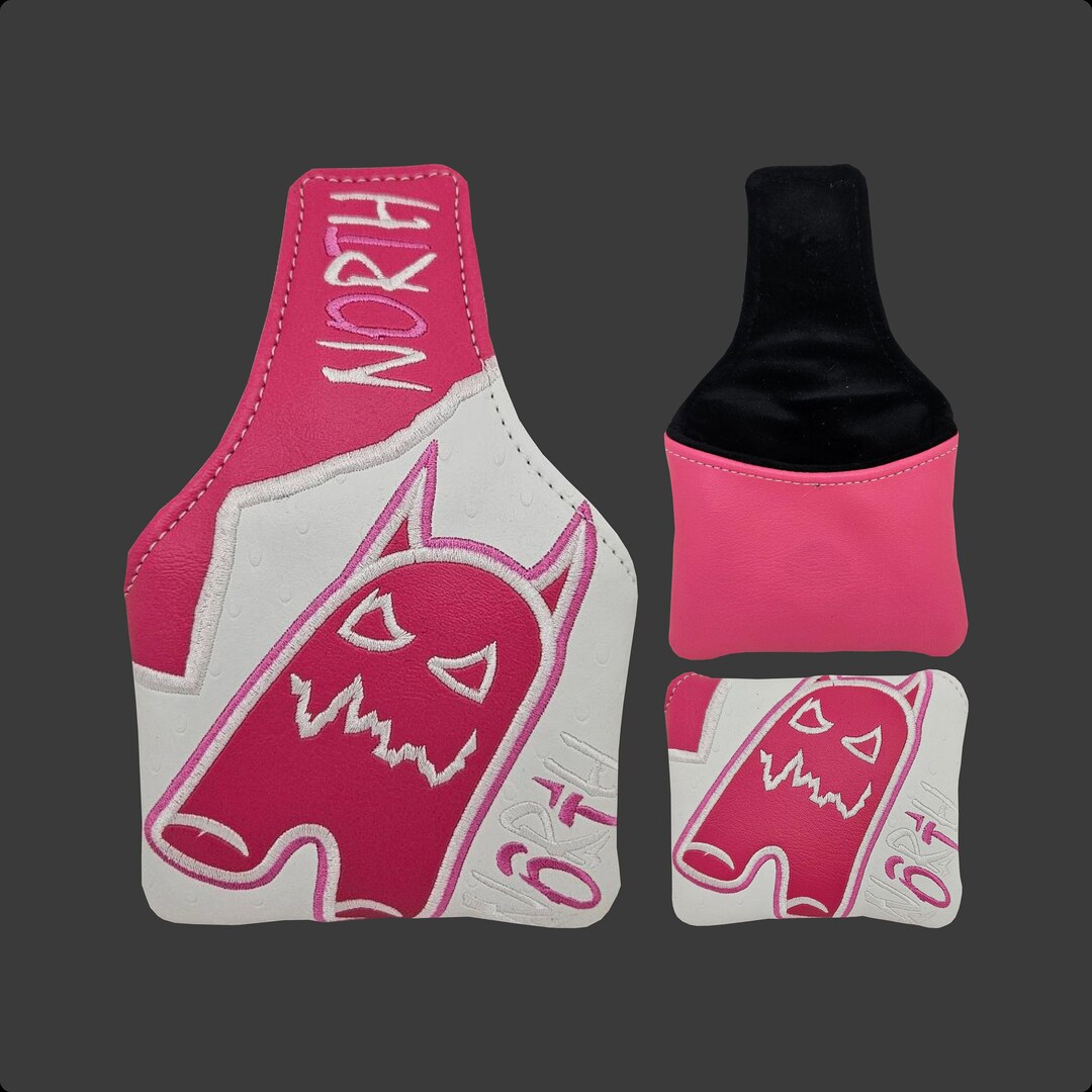 Mallet Putter Headcover - QUIN - Pink / White - HANDMADE - Etsy