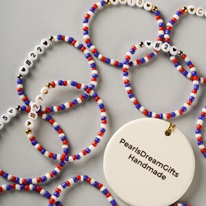 Team Colors Beaded Bracelet: Custom Sports Fan Jewelry - Etsy