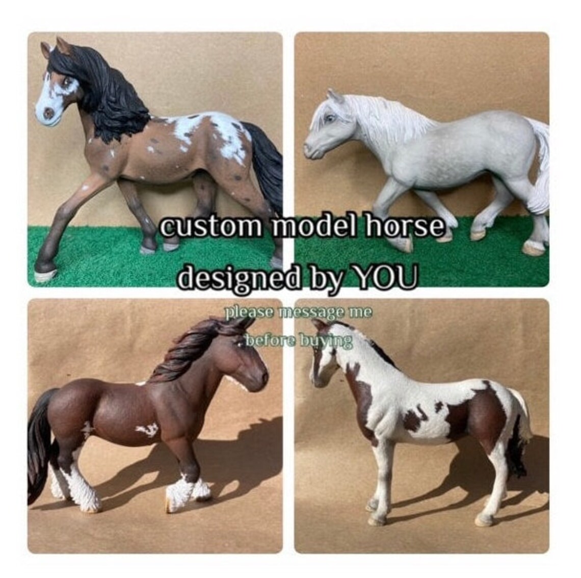 Custom Model Horse Repaint Designed by YOU!! - Please Read Desc Before ...