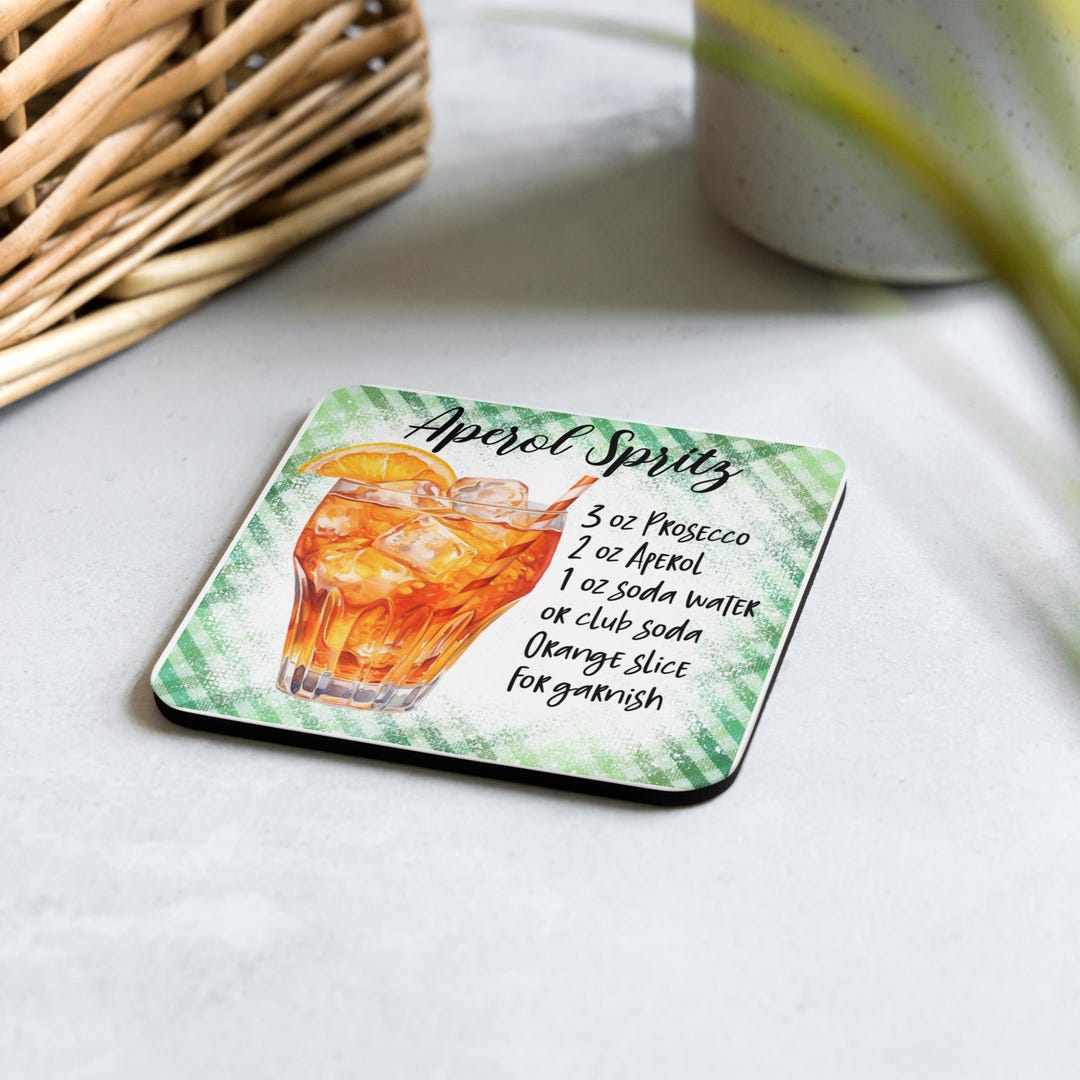 Aperol Spritz | Cork-back Coaster - Etsy