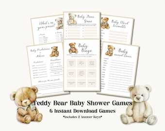 Teddy Bear Baby Shower Games - Etsy