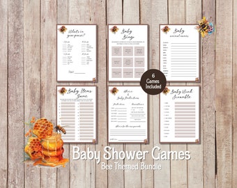 Bee Baby Shower Games - Etsy
