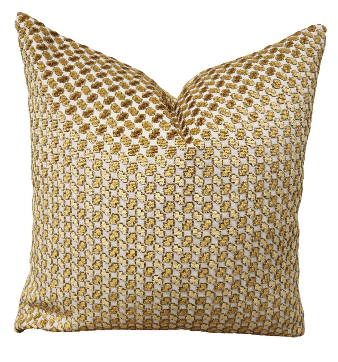 Manuel Canovas - Minos M4149-02 Velvet Golden Yellow Pillow Cover - Etsy