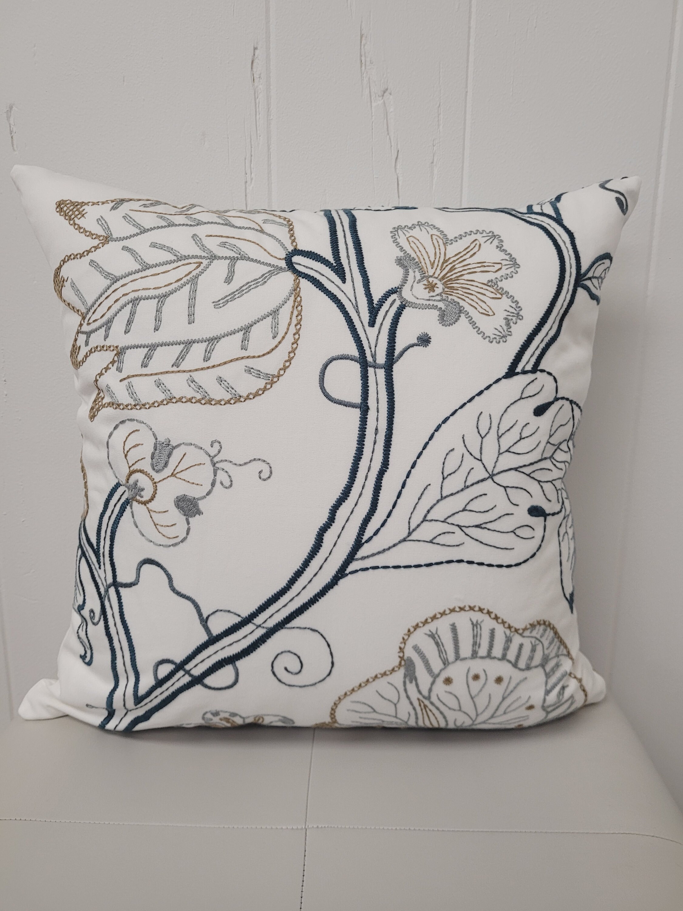 Zimmer + Rohde Jacobean Vine Embroidered Pillow - Etsy