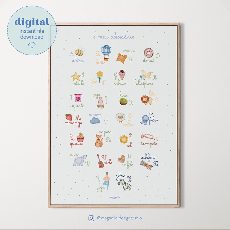 Pack of 2 ILLUSTRATIONS ABC and 123 Decor Neutral Kids - Etsy
