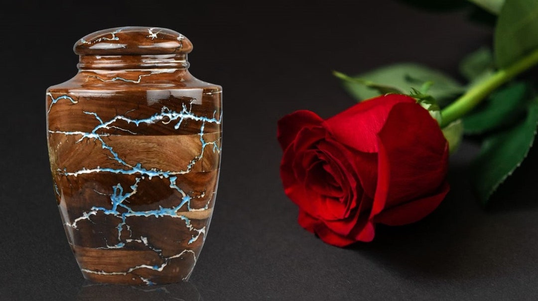 Rosewood and Epoxy Resin Mix Urn for Human Ashes Adult Male/ - Etsy